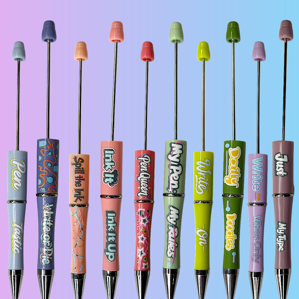 Cute Printed Sayings Beadable Pens – CC Custom Creations